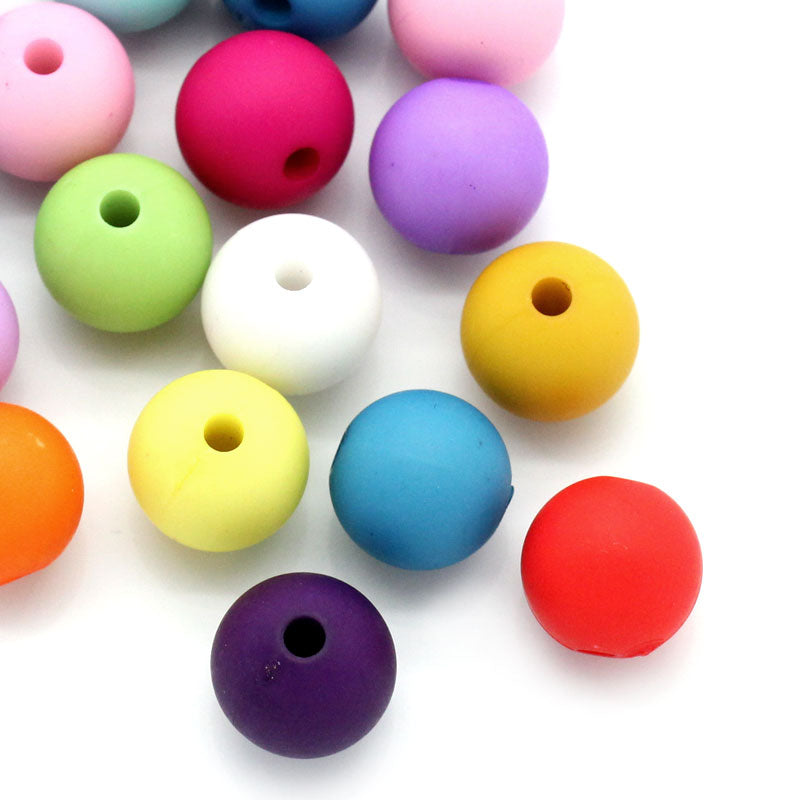 500 Round Pastel Acrylic Beads 10mm with 2mm Hole — Craft Making Shop