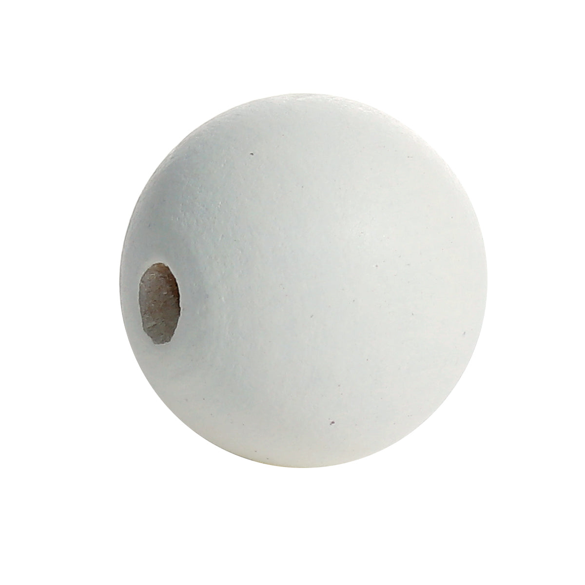 40 White Round Macrame Bead 25mm with 5.4mm Large Hole Wooden Beads ...